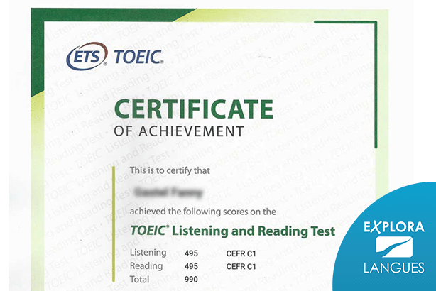 Cours de préparation et certification TOEIC® à Nice